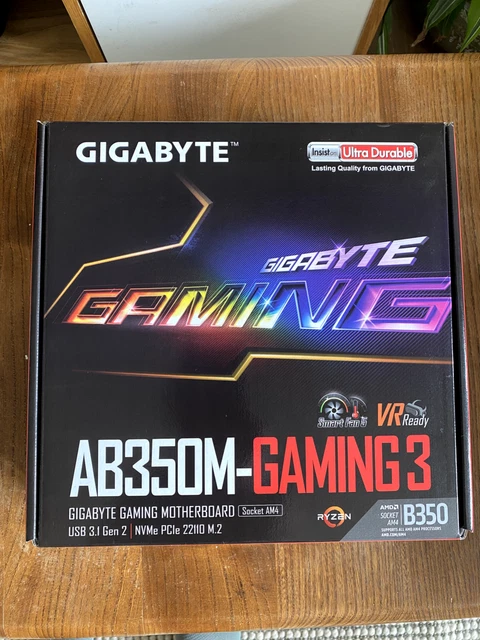 GIGABYTE AB350M-GAMING 3 AMD B350 Socket Am4 MicroATX Motherboard £17. ...