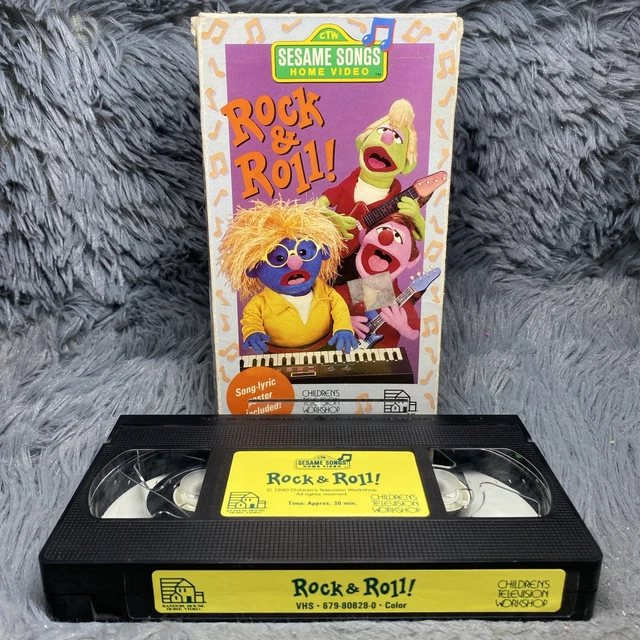SESAME STREET SONGS - Rock & Roll VHS 1990 Classic Kids Music Cartoon ...