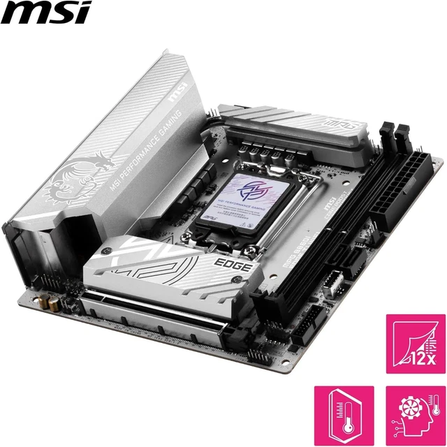MSI MPG B860I EDGE TI WIFI Motherboard, Mini-ITX - Supports Intel Core ...