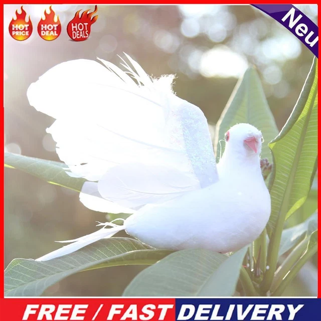 ARTIFICIAL FEATHER PIGEON Portable Dummy Flying Pigeon Foam for Home ...