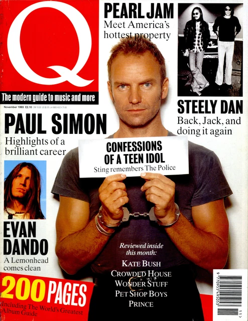 Q MAGAZINE ISSUE 86 November 1993 Gary Numan Steely Dan Brian Eno Iggy ...