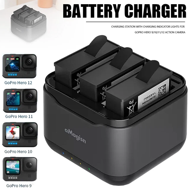 CHARGE STATION CHARGING Indicator Lights For GoPro Hero 9/10/11/12 ...