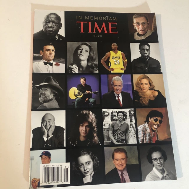 IN MEMORIAM 2020 Time Magazine Kobe Bryant Sean Connery Eddie Van Halen ...