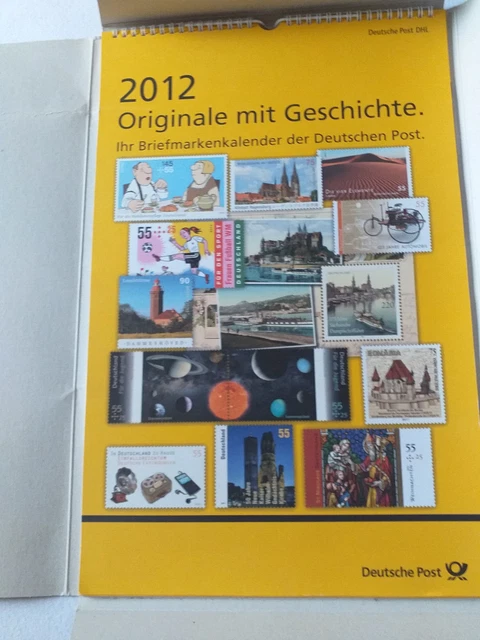 6 BRIEFMARKENKALENDER DEUTSCHE Post, Originale mit Geschichte 2011 ...