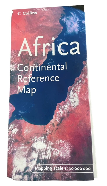 MAP OF AFRICA Collins Reference Map w Index Statistics Ephemera £6.96 ...