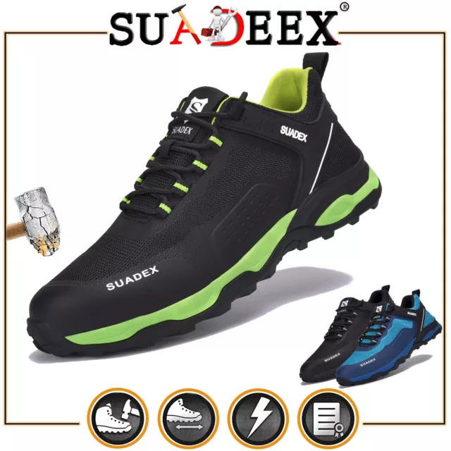 MENS SAFETY SHOES Work Trainers Womens Steel Toe Cap Lightweight Hiking ... MENS SAFETY SHOES Work Trainers Womens Steel Toe Cap Lightweight Hiking ...