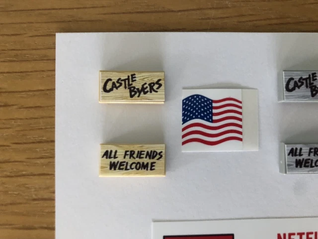 LEGO STRANGER THINGS ‘CASTLE BYERS’ & upside down CUSTOM Sticker Tiles ...