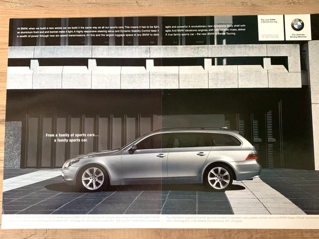 BMW E61 5 Series Touring Original Frameable Wall Art Image Car Magazine ...