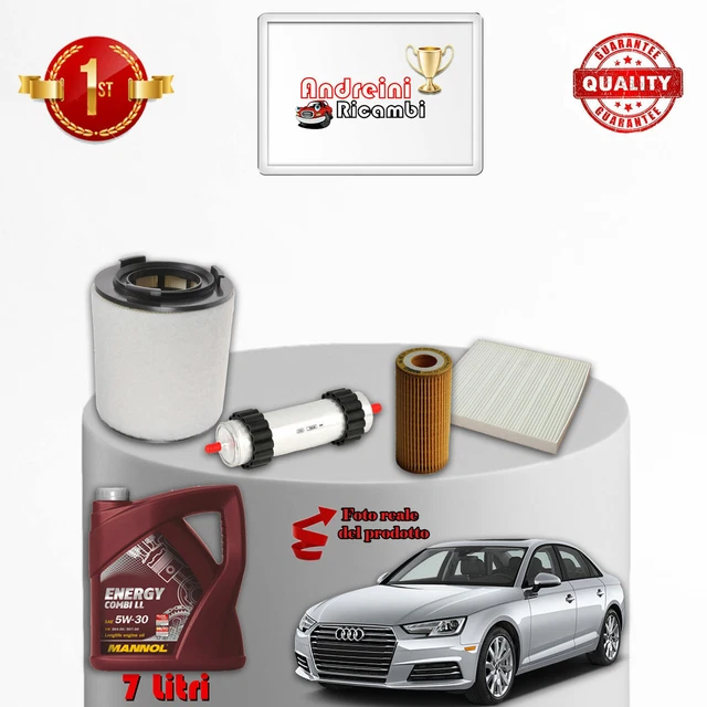 SET ENTRETIEN 4 Filtres Et Huile Audi A4 B9 3.0 D 210KW 286CV à Partir ... SET ENTRETIEN 4 Filtres Et Huile Audi A4 B9 3.0 D 210KW 286CV à Partir ...