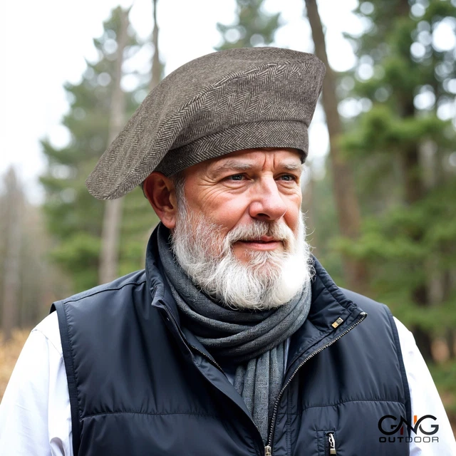 BROWN TWEED SCOT Bonnet Tam Hat Scottish Highlander Traditional Kilt ...