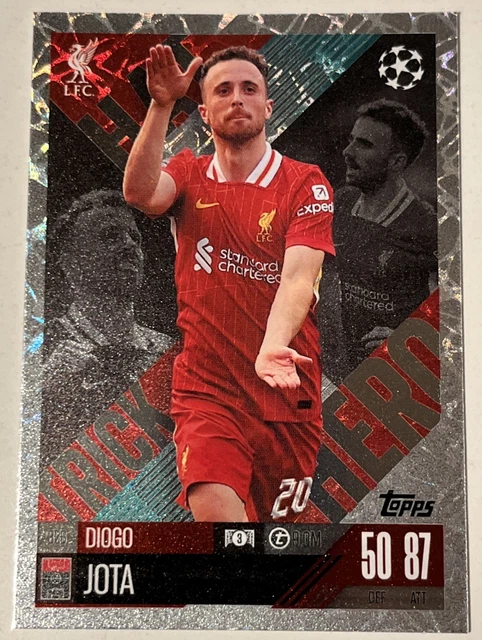 TOPPS MATCH ATTACK extra 2025 Diogo Jota Hat Trick Hero #326 Liverpool ...