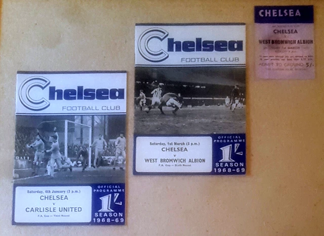 CHELSEA FOOTBALL PROGS 1968-1969. 13xSeason/League/Inter City/FA Cup ...
