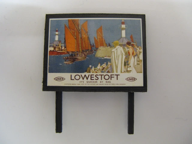 LOWESTOFT LNER - Model Railway Billboard - N & OO Gauge £5.50 - PicClick UK