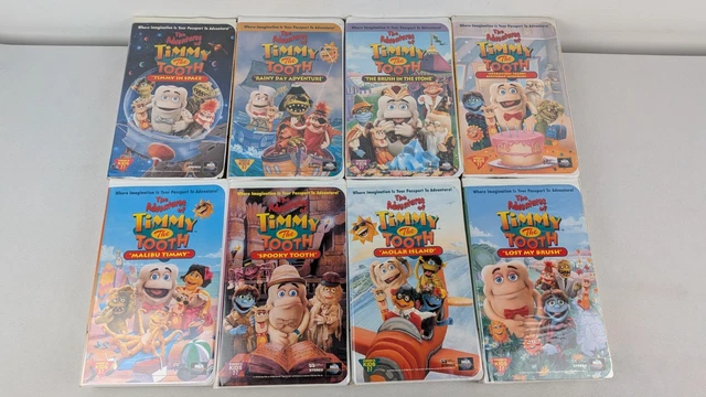 TIMMY THE TOOTH 8x Vintage Big Clamshell VHS Cassette Tape Bundle £39. ...