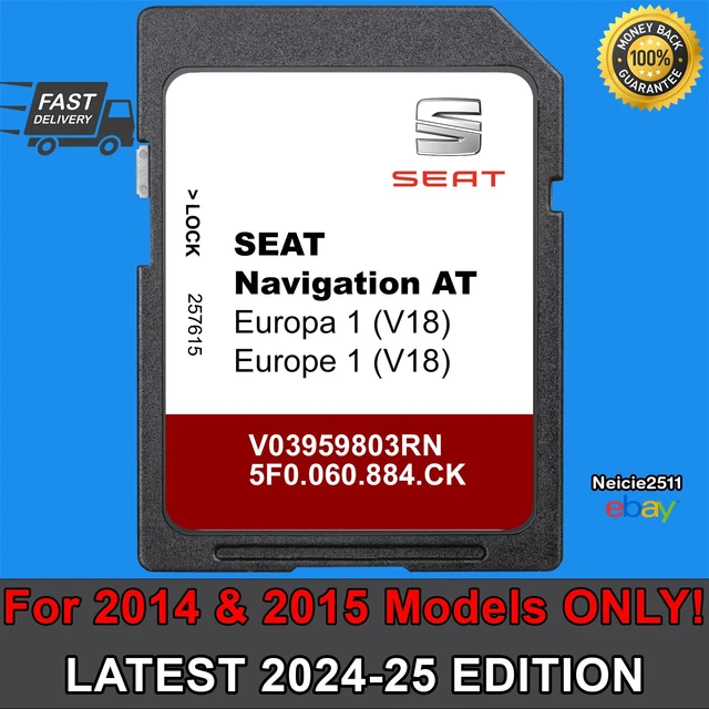 SEAT 2024 V18 Mib1 At Sat Nav Map Sd Card Leon Ibiza Alhambra Toledo ...