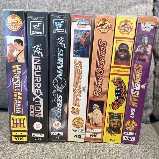 WWF WWE PPV VHS Bundle 7x Summerslam Wrestlemania 3 £26.99 - PicClick UK
