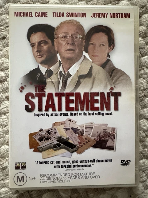 THE STATEMENT (DVD, 2003) - VGC - Michael Caine/Tilda Swinton - REGION ...