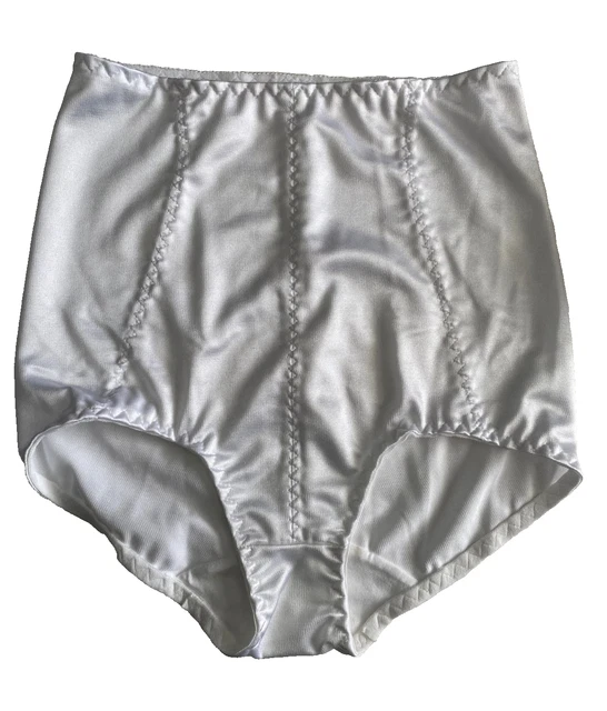 VINTAGE WHITE PANTY Girdle 39" - 40" Firm Control Briefs Underwear ...