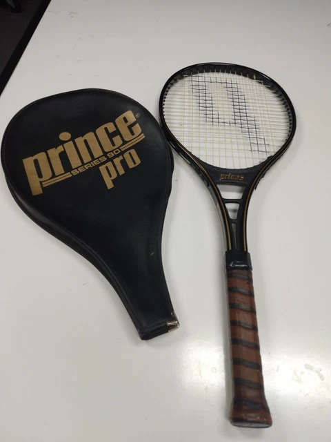 VINTAGE PRINCE PRO Series 90 Tennis Racket No.2 Grip 4 1/4" Excond $22. ...