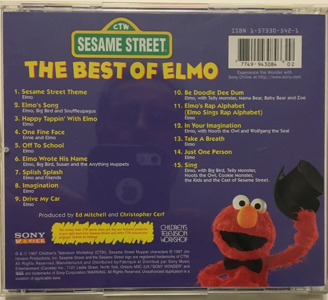 SESAME STREET &THE Best of Elmo" CD 1997 Canadian Import -Excellent $27 ...