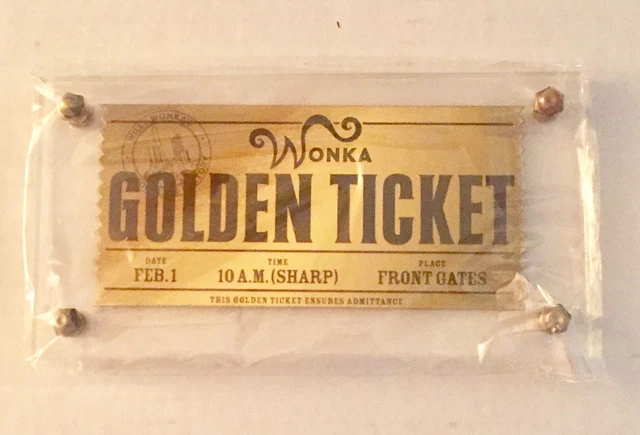 NECA WILLY WONKA golden ticket prop replica rare authentic EUR 45,97 ...