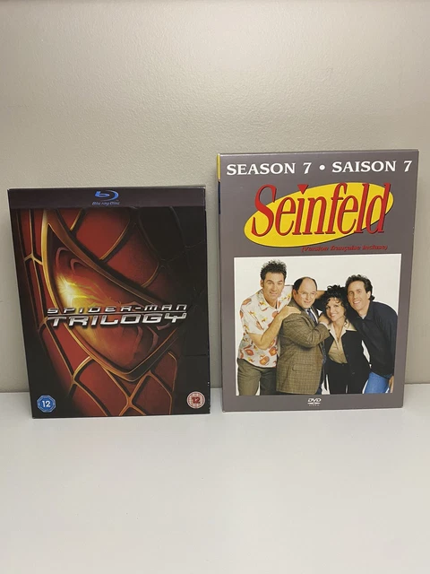 SPIDER-MAN TRILOGY BLU Ray & Seinfeld Season 7 DVDs. Used In Great ...