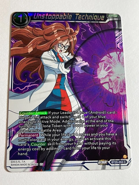 DRAGON BALL SUPER Unstoppable Technique Power Absorbed BT20-053 Feuille Commune EUR 1,94 ...