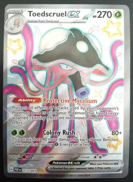 POKEMON TCG DESTINO De Paldea - Toedscruel Ex 213/091 - Shiny Ur ...