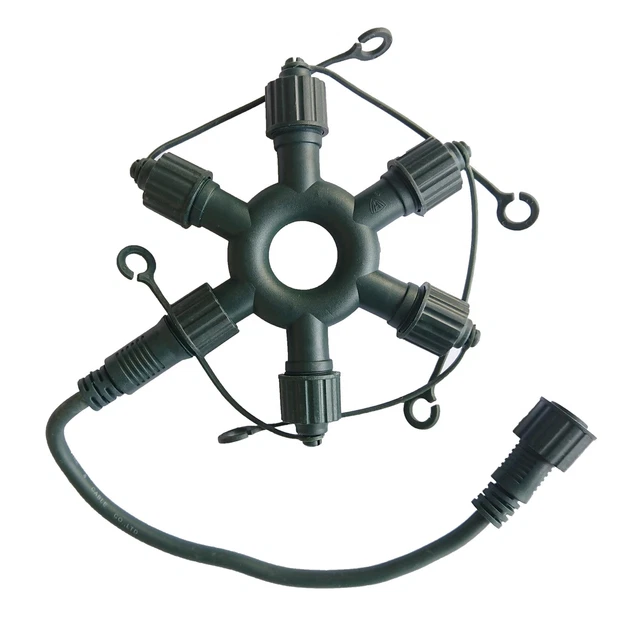 SYSTEM PROFI RINGVERBINDER außen mit 5 Ausgängen, für Lichterkette ...