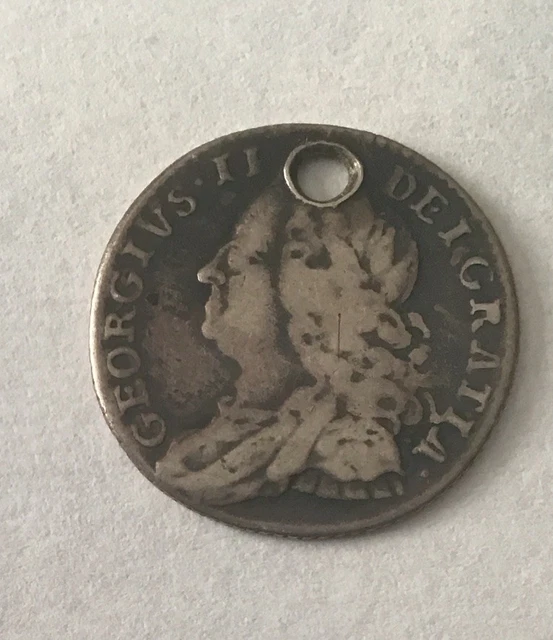 GEORGE II SILVER shilling coin, likely From 1750. Sterling Silver. £52. ...