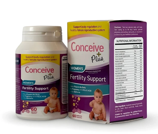 CONCEIVE PLUS WOMEN Fertility Support Vegetarian Supplement - 60 ...