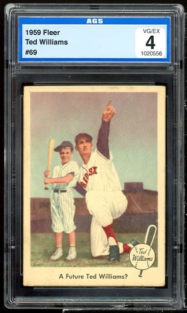 CARTE TED WILLIAMS 1959 Fleer Ted Williams #69 AGS 4 VG/EX EUR 22,28 ...