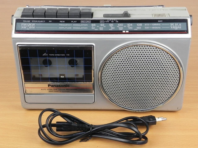 STEREO PANASONIC RX-FS22 radio cassette registratore AM FM vintage ...