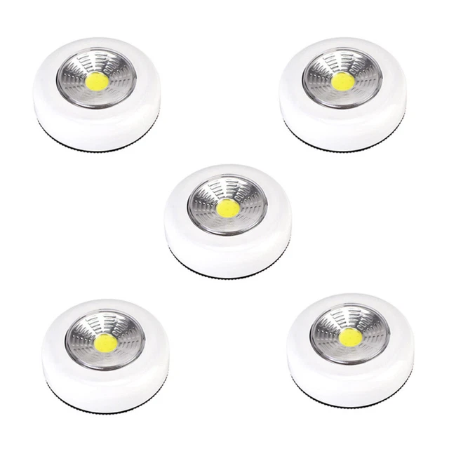 5 PCS WIRELESS Closet Light Touch Switch Spot Lights Under Cabinet Led ...