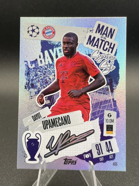 DAYOT UPAMECANO MAN Of The Match Attax 2024/2025 Signature Style 24/25 ...