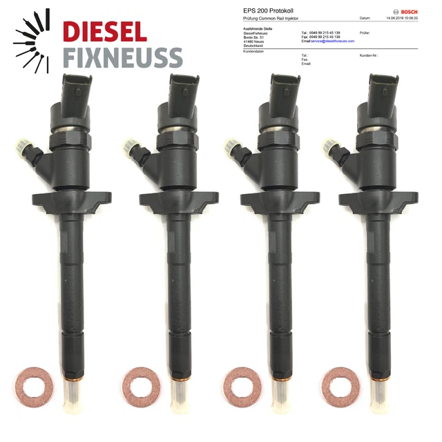 4 X INJECTEUR Bosch 0445110259 Citroen C3 C4 C5 1,6 HDI Ford Focus II 1 ...