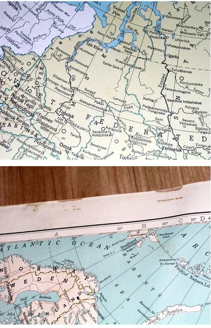 1944 ORIGINAL WWII Political Map Of Africa / Colonies / Verso Siberia ...