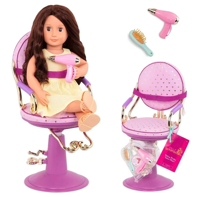 OUR GENERATION SALON Chair and Accessories Sitting Pretty Playset ...