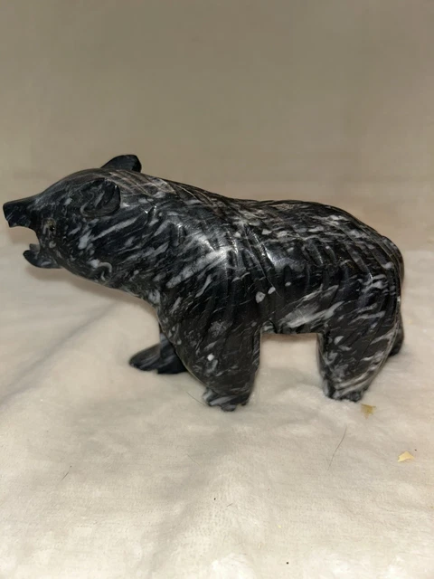 VINTAGE NATIVE AMERICAN Hand carved Marble Bear $486.96 - PicClick CA