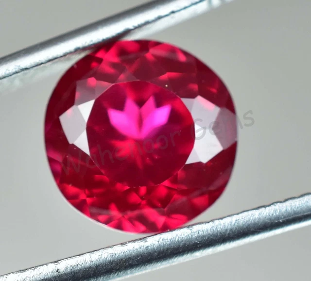 5.75 CT NATUREL Rouge Sang Rubis Rond Certifié Mozambique Superbe Gemme ...