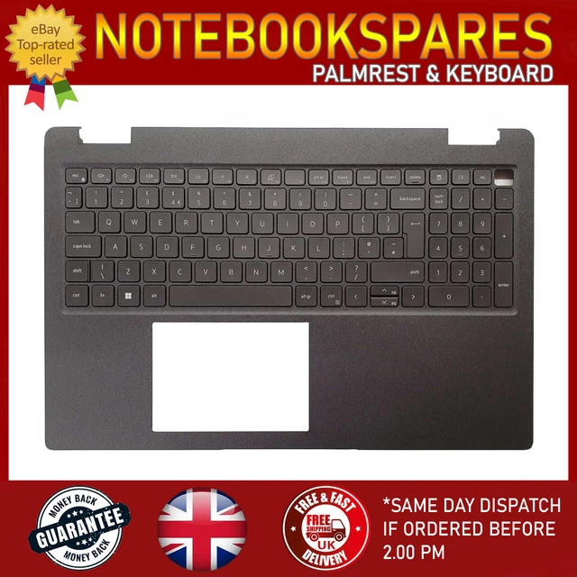 DELL LATITUDE 3520 Laptop Uk Layout Black Keyboard Palmrest P/N 7Dxtr £ ...