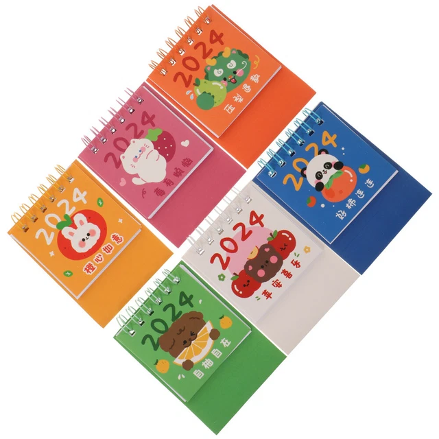 6 PCS MINI Desk Calendar Paper Girl 2023 Desktop Easel Calendars 2024 £ ...