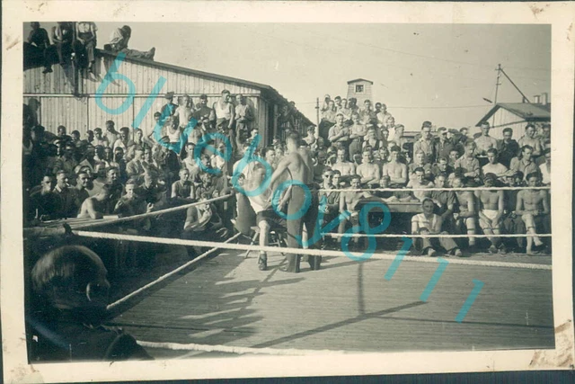 WW2 BRITISH PRISONERS Of War POW's Boxing Match action Stalag 21 Poznan ...