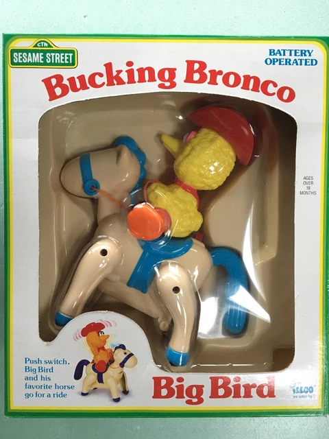 RARE VINTAGE SESAME Street Big Bird Bucking Bronco Illco Toys from 1990 ...