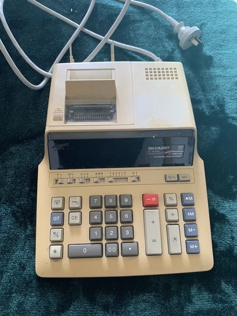 VINTAGE RETRO SHARP EL-1630G Electronic Calculator Receipt Office ...