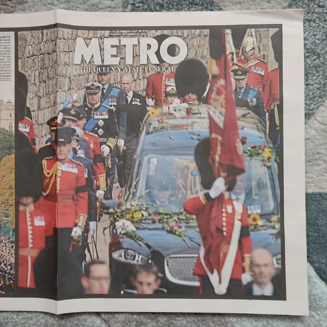 METRO 19TH SEPTEMBER 2022 Queen Funeral of Elizabeth II 1926-2022 ...