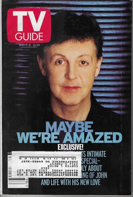 TV GUIDE MAGAZINE May 5-11 2001 Vol 49 No 18 Paul McCartney Cover ...