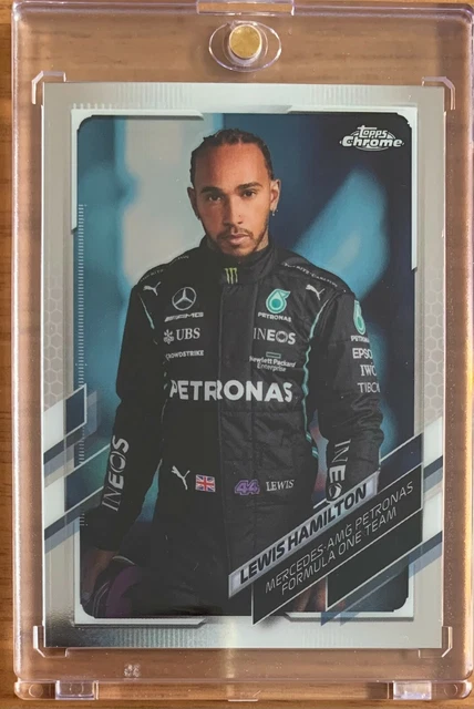 LEWIS HAMILTON PORTRAIT Mercedes Petronas AMG F1 2021 Topps Chrome ...