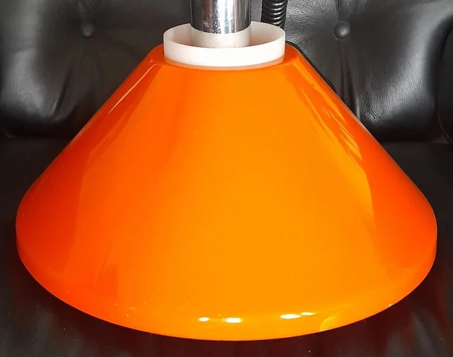 1960S-70S ORANGE RISE & Fall Ceiling Light Diffuser Guzzini Style ...