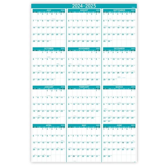 CALENDRIER MURAL 2024-2025 - calendrier mural annuel 2024-2025 avec ...